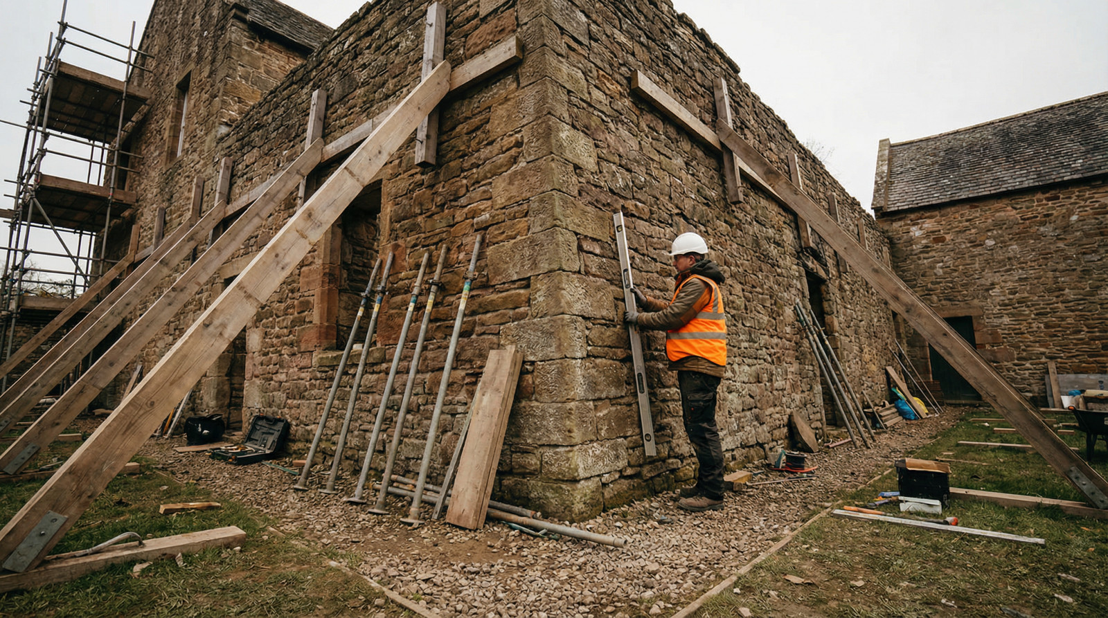 Comment consolider un mur qui penche ? | Cercll